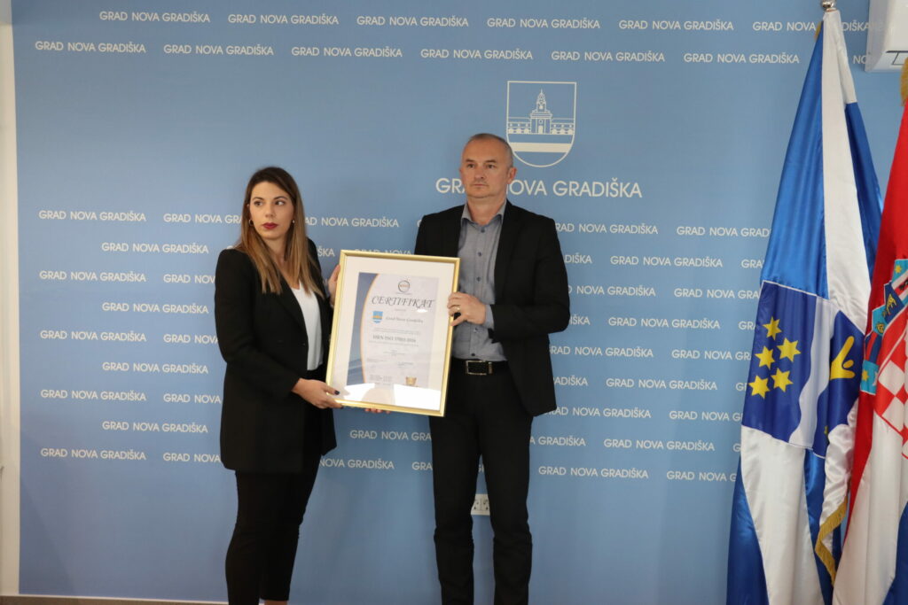 Grad Nova Gradiška prvi s certifikatom uspješno implementiranog ...